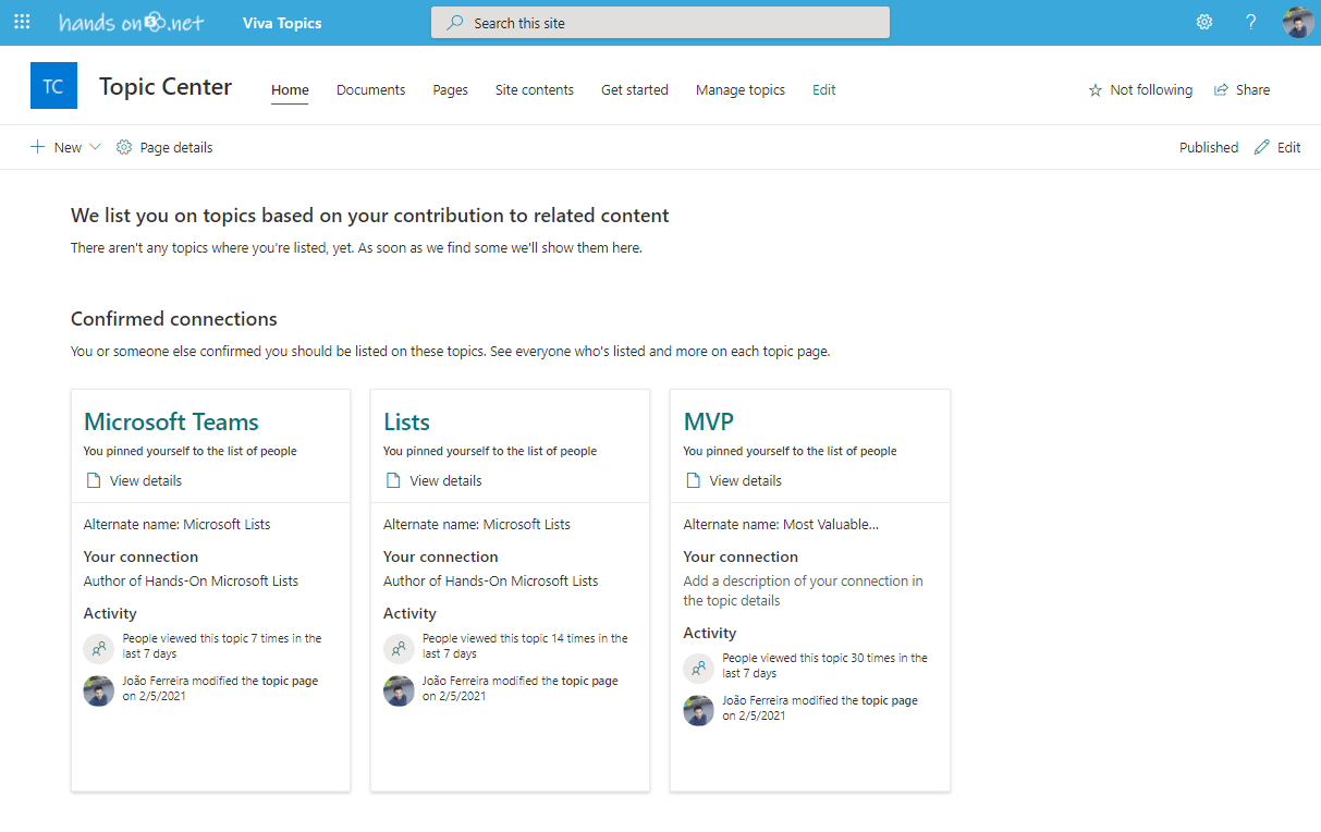 How to use Microsoft Viva Topics in SharePoint - HANDS ON SharePoint